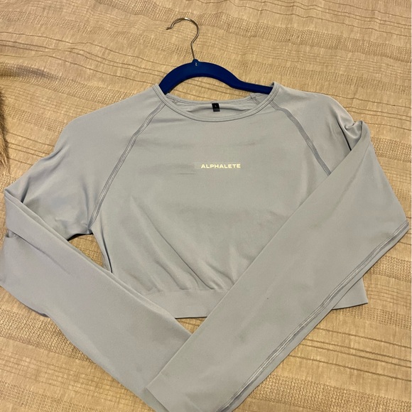 Alphalete | Tops | Alphalete Baby Blue Crop Top | Poshmark